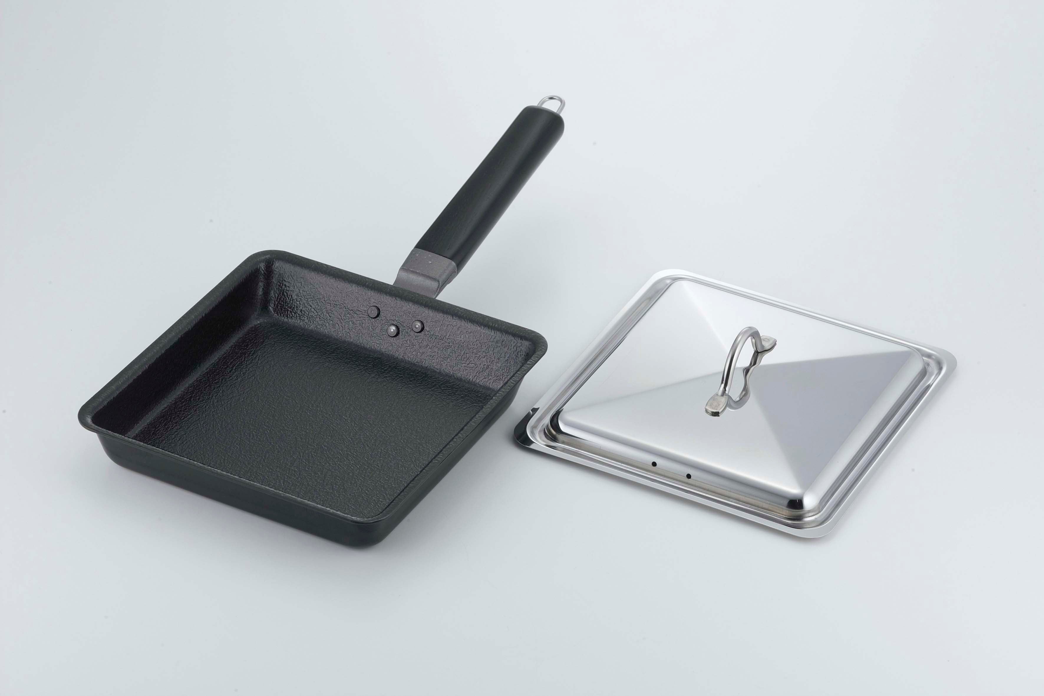 Fiberline iron square frying pan and cover – NDD JAPAN